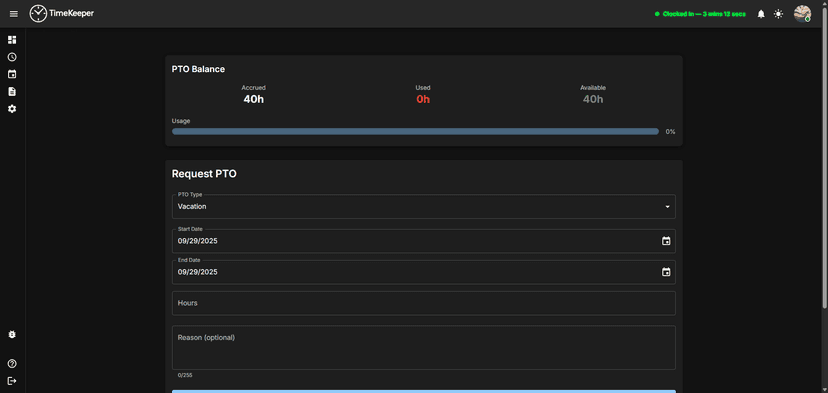 Timekeeper Hub — Simple Time Tracking & PTO Management for Modern Teams